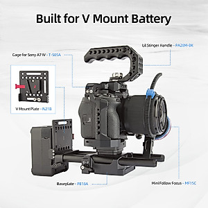 Nitze V Mount Plate, V-Lock Battery Mounting Plate with 1/4" Screws and Multiple Threaded Holes - N21B