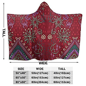 Hooded Blanket Mollymauk'S Coat, Front Panels Comfortable Throw Blankets For Four Seasons Anti-Pilling Flannel Wearable Blanket Suitable For Sofa Blankets For Adults And Children, Bed Blankets 60"X50