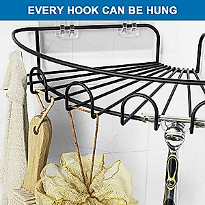 SZXIMU Corner Shower Caddy,2-Pack Shower Organizer Corner,Self Adhesive Shower Shelves,No Drilling Rustproof Shower Storage Rack, Shower Shelf for Bathroom,Kitchen,RV (Matte Black)