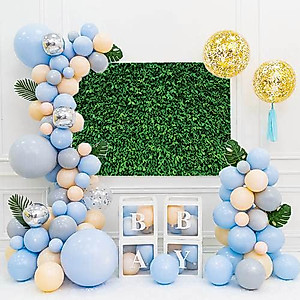 LYWYGG 7x5FT Green Leaves Photography Backdrops Nature Backdrop Birthday Background for Birthday Party Seamless Photo Booth Prop Backdrop CP-87