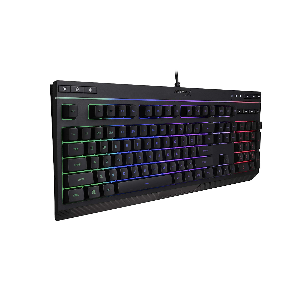 HyperX Cloud II Gaming Headset - 7.1 Surround Sound- Red (KHX-HSCP-RD) with HyperX Alloy Core RGBMembrane Gaming Keyboard Comfortable Black - Bundle