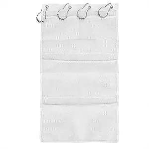 TOPINCN 6 Pockets Bath Toy Organizer Mesh Wall Hanging Shower Bag Quick Dry Home Bathroom Storage Holder