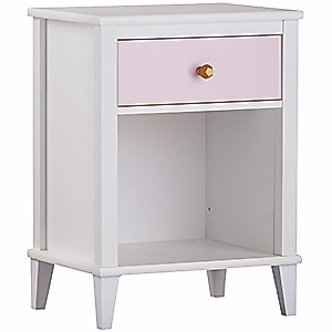 Little Seeds Monarch Hill Poppy Nightstand, White/Pink