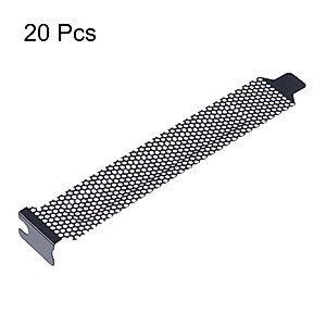 uxcell PCI Slot Covers with Screws for PC Case Airflow and Dustproof Black 20pcs