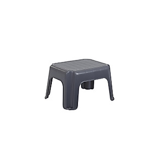 Rubbermaid One-Step Stool, Bisque, Holds up to 200 Pounds, Ideal for Home, Office, Garage, Durable Step Stool, FG275300CYLND, 7.1 inches Height, Gray