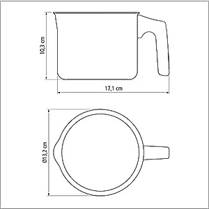 TRAMONTINA 20332/612 Cooker (Milk Pan) Trim, 4.7 inches (12 cm), Aluminum, Non-Stick (Fluorine Coated), For Gas Stoves, Lightweight, Non-Cling, Dishwasher Safe