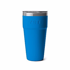 YETI Rambler 30 oz Stackable Tumbler, Stainless Steel, Vacuum Insulated with MagSlider Lid, Big Wave Blue