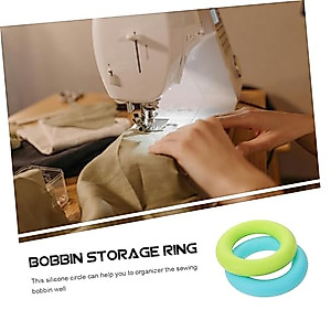 NUOBESTY 2pcs Bobbin Storage Box an Fittings Bobbin Case Silicone Bobbin Holder Sewing Accessories Embroidery Tool Holder Bobbin Organizer Sewing Accessory Bobbin Container