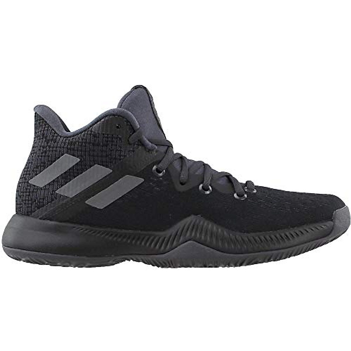 adidas Boy's Mad Bounce J Basketball Shoe, Utility Black/Black/Grey, 6.5 M US Big Kid