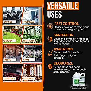 SuperHandy Disinfecting Nano Electrostatic ULV Sprayer Handheld Portable Cordless 34oz Capacity 12V Lithium Ion Powered Sanitizer Disinfectant Odor Eliminator Outdoor Plant Repellent Control