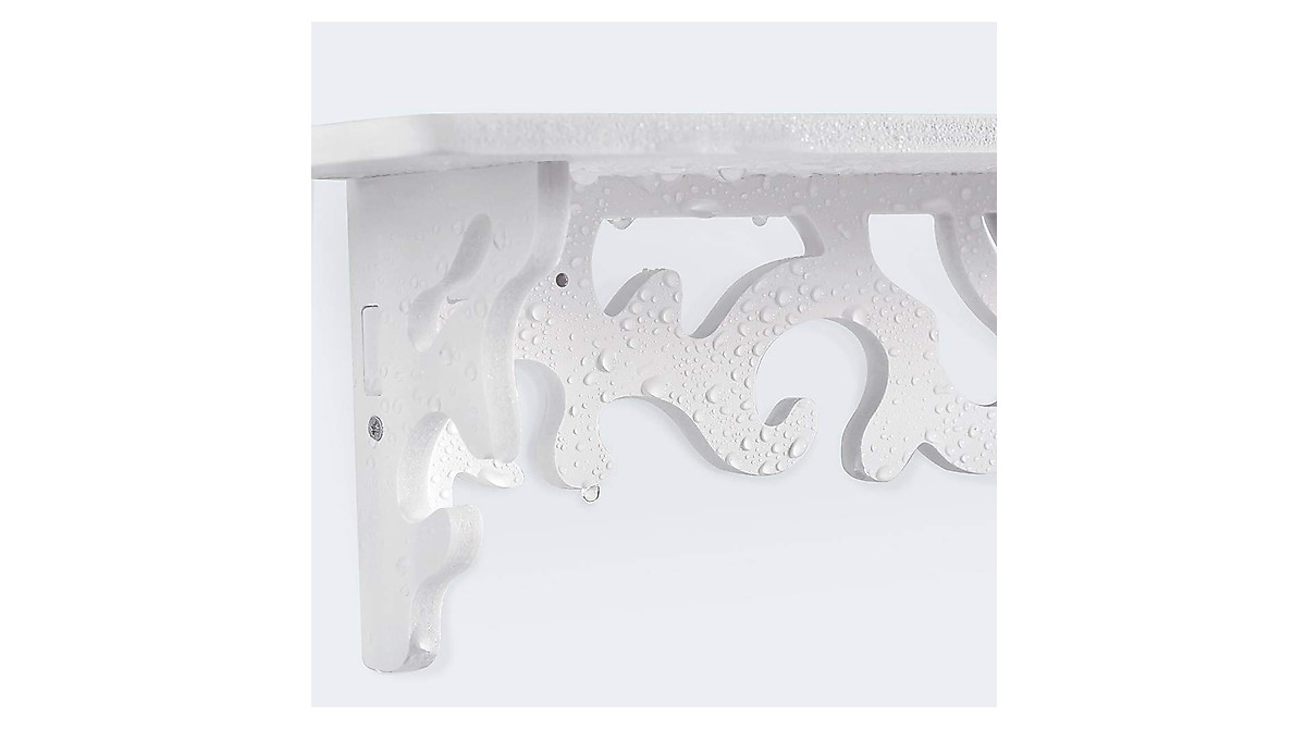 Wall Storage Rack White Wall Shelf for Living Room - Easy to Mount