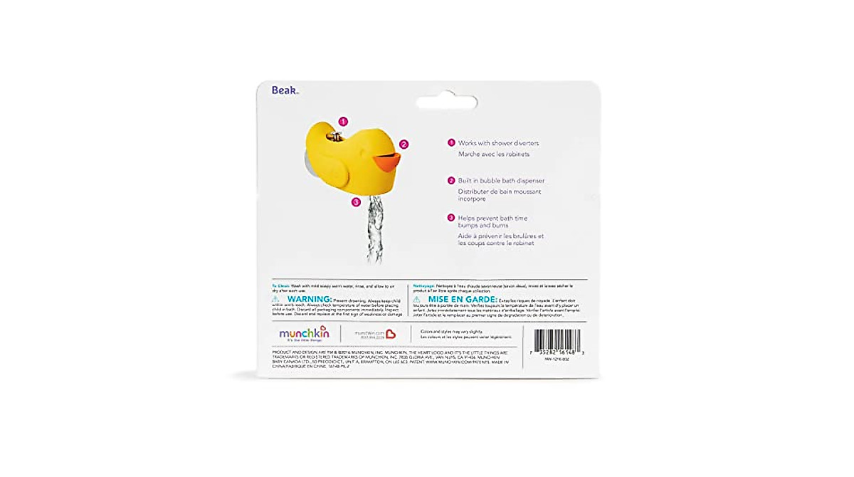 Munchkin Beak Bath Spout Cover with Bubble Dispenser | Safe & Fun Bath