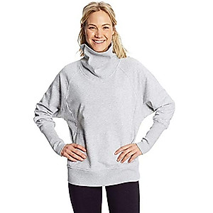 C9 Champion womens Long Sleeve French Terry Top Yoga Shirt, Heather Gray, Large US