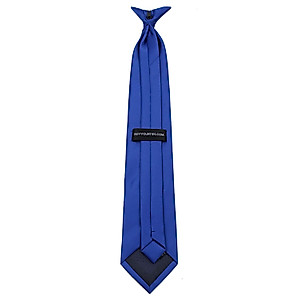 BUYYOURTIES CLIPON-ADF-3 - Mens Solid Color Clip On Easy to Remove Clip Necktie Ties
