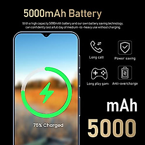 i13 ProMax 5G Cell Phone, Unlocked Android Smartphone, 8GB+512GB, 90Hz 6.7'' FHD LCD Display Screen, 13MP+48MP Camera, 5000mAh Long Battery Life, Dual Sim Card -Black