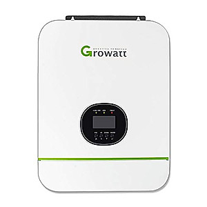 Solar Inverter 48V 3000W 120V/240V Split Phase Solar Inverter Growatt Built-in 80A MPPT Solar Charge Controller Pure Sine Wave Inverter for Home Use US Warehouse