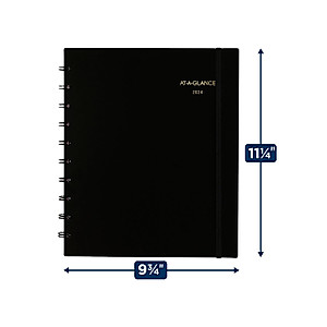 2024 AT-A-GLANCE Move-A-Page 8.75-inch x 11-inch Weekly & Monthly Appointment Book, Black (70-950E-05-24)