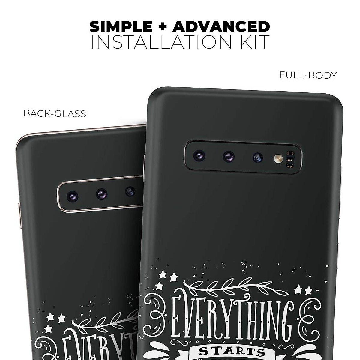 DesignSkinz Everything Starts with a Dream Protective Vinyl Decal Wrap Skin Cover Compatible with The Samsung Galaxy S20 (Screen Trim & Back Glass Skin)