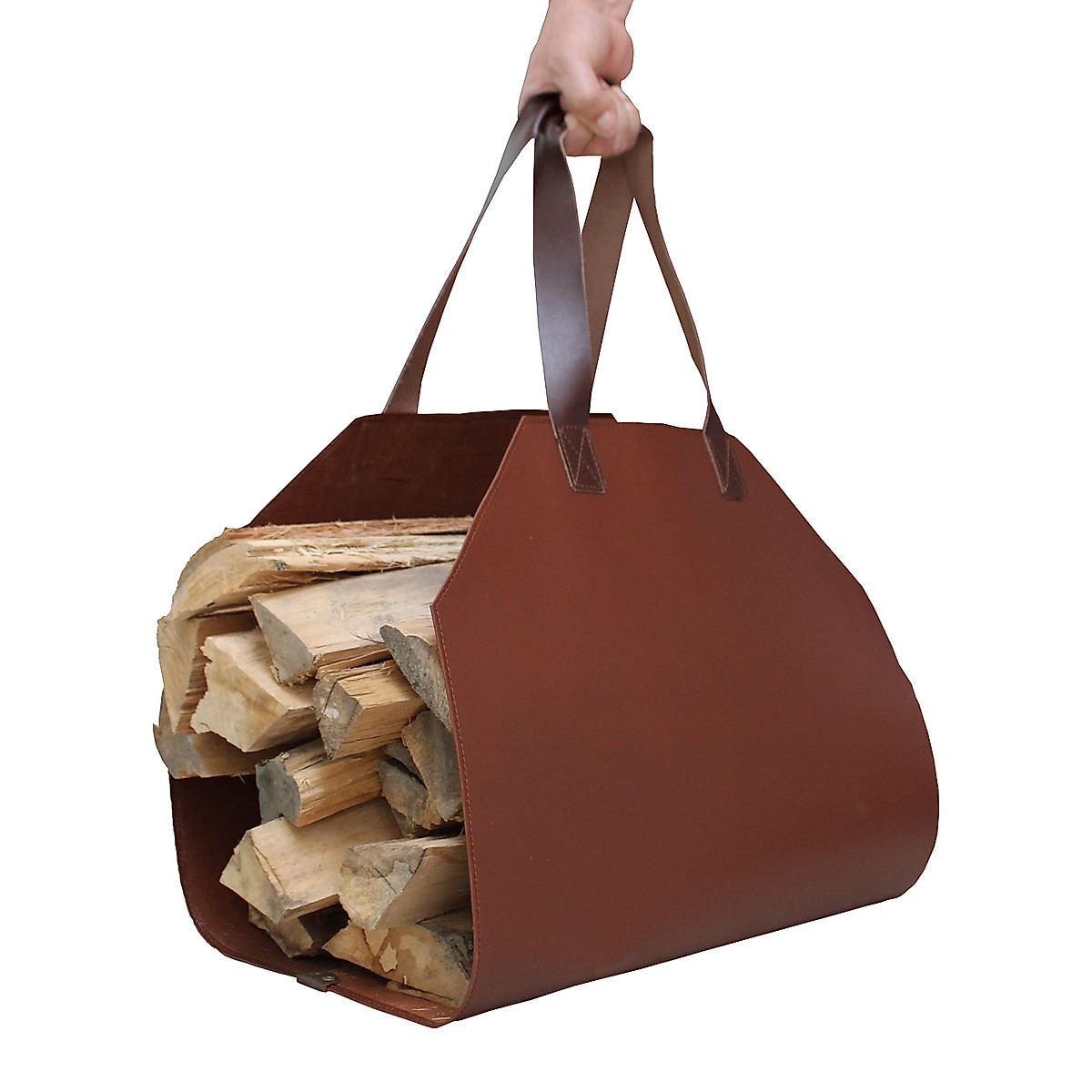 Andean Leather - Leather Firewood Carrier, Log Carrier for Firewood, Firewood Bag