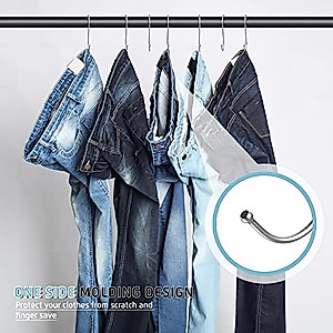 RELBRO 30 Pack Silver S Hooks and Hat Rack for Baseball Caps