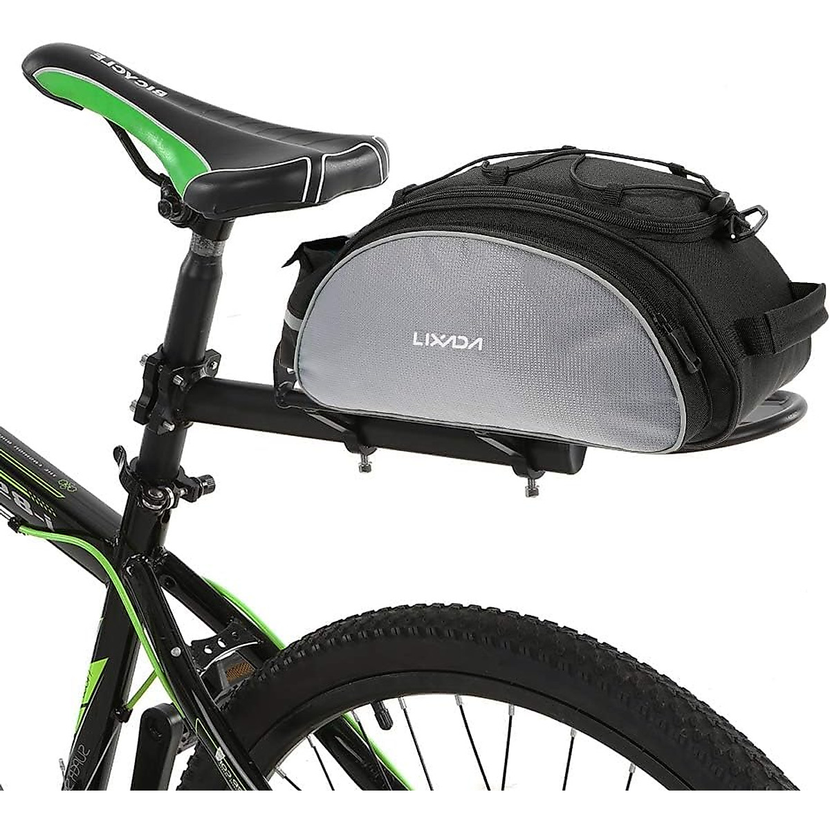 Lixada Bicycle Luggage Rack Retractable Aluminum Alloy Bicycle Holder Bicycle Rear Post Rack Bicycle Bag Luggage Cargo Carrier Rack