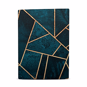 Deep Teal Stone Art Mix Matte Vinyl Faceplate Sticker Gaming Skin Case Cover Compatible with Sony Playstation 5 PS5 Digital Edition Console and DualSense Controller