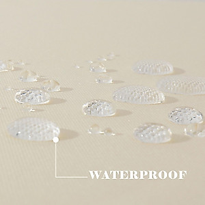 Topotdor Outdoor Seat Cushions for Patio Furniture,Waterproof Outdoor Deep Seat Cushion and Back Cushion Washable Removable Cover with Adjustable Straps for Chair Sofa Couch,24"x24" Beige