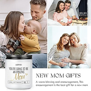 AOOVOO New Mom Gifts - Inspirational Pregnancy Gifts for Expecting Mom, Mother Day Candle Gifts, New Mom Candle Gift, Mom Birthday Gifts, Lavender Scented Candle, 9 oz Soy Wax