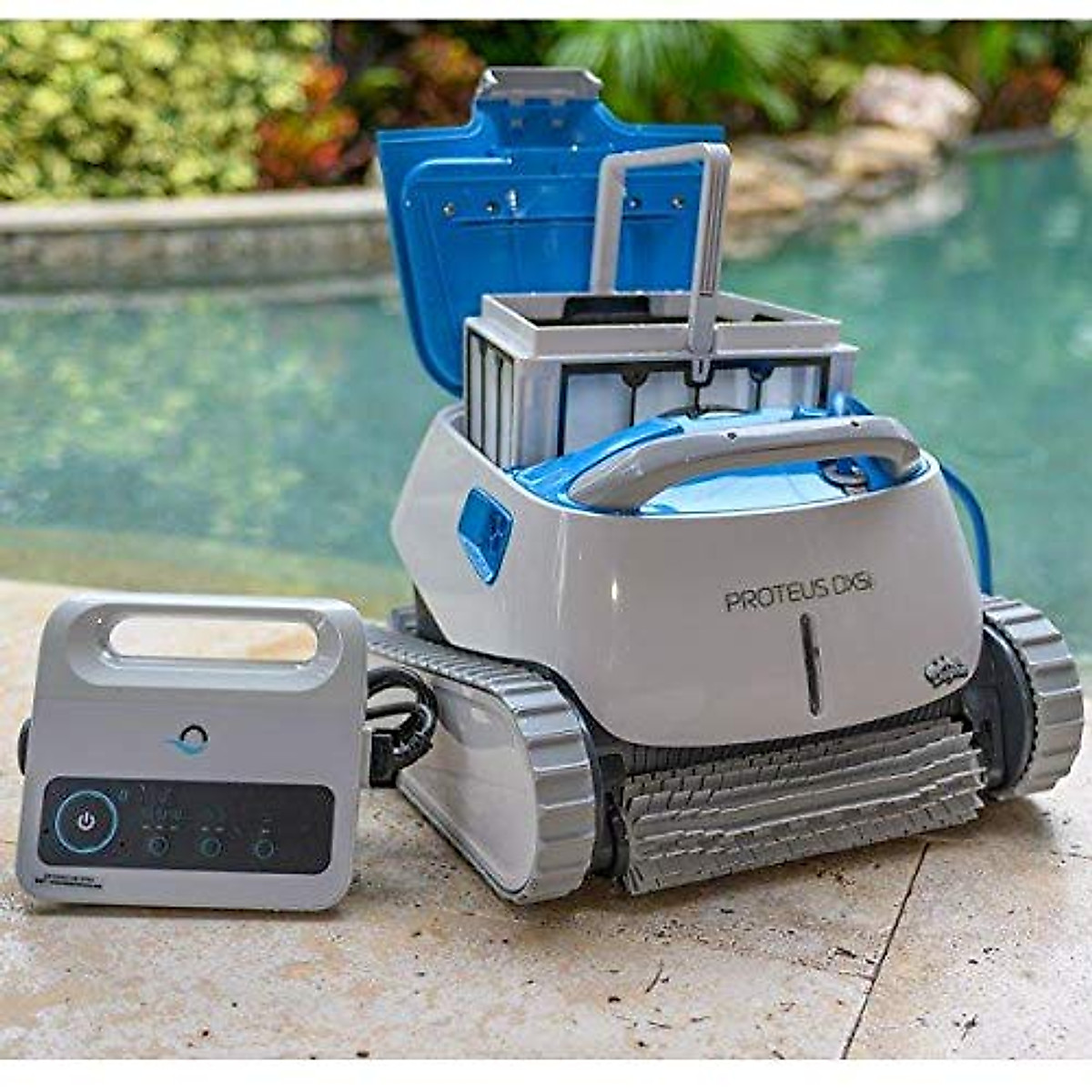 DOLPHIN Proteus DX5i Robotic Pool Cleaner - The Way of Pool Cleaning with WiFi Control, Ideal for Swimming Pools up to 50 Feet