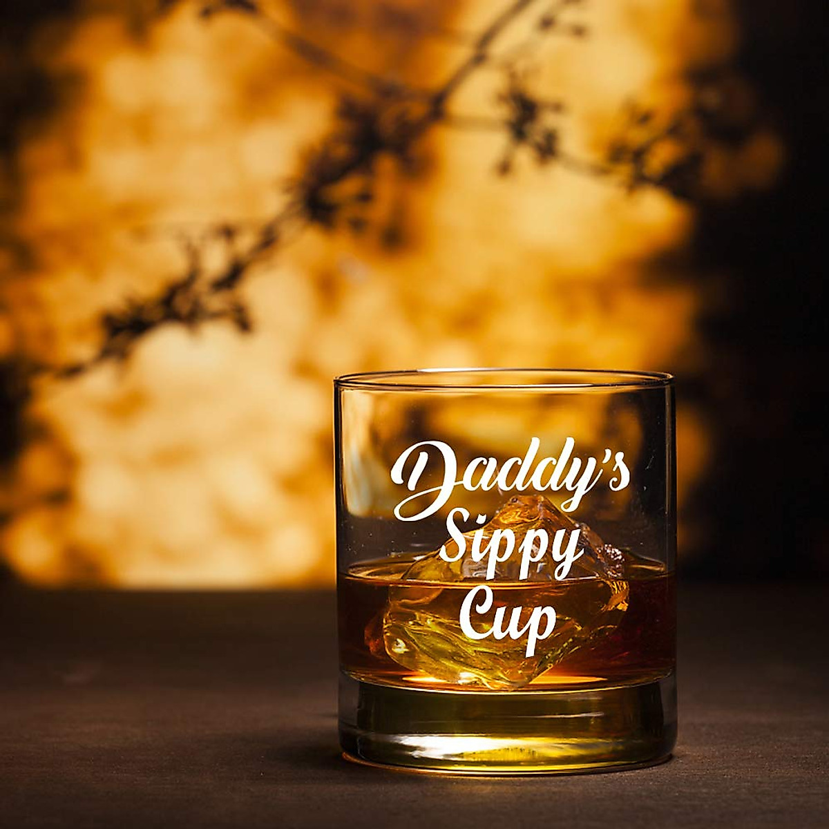 Perfectinsoy Daddy's Sippy Cup Whiskey Glass, Birthday Gift for for Dad, New Dad,Grandpa, Husband, Colleague, Funny Birthday Gift for Dad From Daughter Son Wife