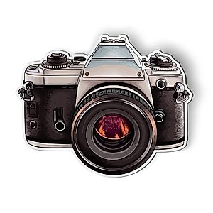 Retro Camera Camera Photo Photographer - 5" Magnet for Car Locker Refrigerator