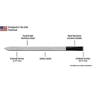 New MEATER+165ft Long Range Smart Wireless Meat Thermometer for the Oven Grill Kitchen BBQ Smoker Rotisserie with Bluetooth and WiFi Digital Connectivity (Meater+ One Scraper)