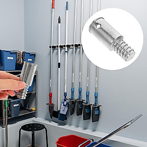 minkissy Mop Head Threaded Broom Handle Kit Threaded Tip Adapter Threaded Tip Replacement Telescoping Pole Adapter Extension Pole Adapter Aluminum Broom Pole Tip Aluminum Alloy Silver