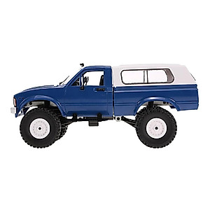 YIKESHU Rock Crawler RC Truck 4x4 Offroad 1:16 Scale Remote Control Truck 2.4Ghz with Led Headlight, All Terrain RC Crawler Brushed RTR Toy for Adults (WPL-C24)