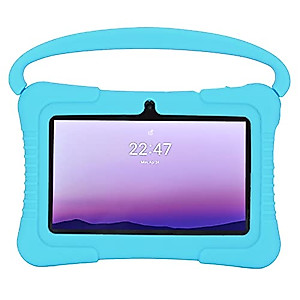 HD Tablet, Dual Camera 2GB 32GB 7in Kids Tablet 3D Design 1024x600 110-240V QuadCore Processor Control Function for Learning for Android 10 (US Plug)