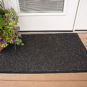 Notrax 109 Brush Step Carpeted Entrance Mat for Home or Office, 3' X 5', Charcoal, 109S0035CH
