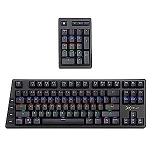 DeLUX KM12 Programmable Wired Mechanical Keyboard and Numeric Keypad Combo
