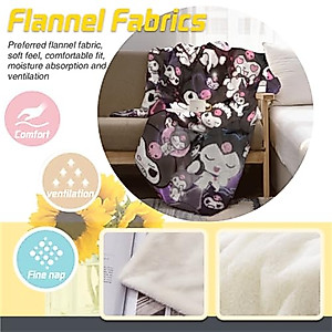 Kawaii Super Soft Blanket Cute Blanket All Season Flannel Fleece Blanket for Kids Adult Sofa Bedding 40"x 50"