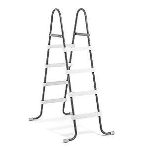 Intex Metal Frame 15' x 48" Round Above Ground Swimming Pool Set with Filter Pump, Ladder, and Cover with Maintenance Accessory Vacuum and Skimmer Kit