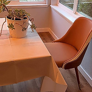 LUNLING Mid Century Modern Dining Room Chairs Faux Leather Upholstered Chairs,Metal Side Chairs with Walnut Wood Frame for Kitchen Dining Living Room Chairs(Orange 1PCS)