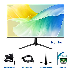 PC Monitor，23.8 Inch LED Computer Monitor，1080P Full HD,Low Blue Light，75Hz, IPS，Frameless Desktop Display，HDMI VGA,VESA Mounting