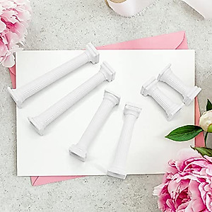 Hooshion 12Pcs 3 Size Roman Column Cake Tiered Stands, Fondant Cakes Tier Separator Support Stand, Multilayer Wedding Cake Decoration Support Tool Sets