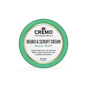 Cremo Beard & Scruff Cream, Wild Mint, 4 Ounce (Pack of 1) - Soothe Beard Itch, Condition and Offer Light-Hold Styling for Stubble and Scruff (Product Packaging May Vary)