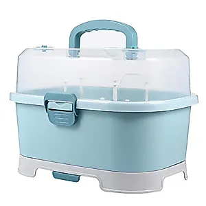 Toyvian Baby Bottle Dryer 1Pc Portable Baby Bottle Drying Rack Storage Box Nursing Bottle Storage Box Organizer Case Portable Feeding Bottle Kitchen Cabinet for Home Travel Baby Bottle Drainer Box
