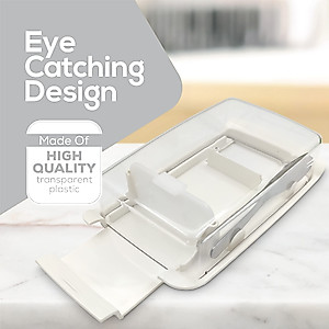 izoi-Plastic Butter Dish with Lid for Countertop and Refrigerator-Butter Keeper, Holder, Tray, Container and Storage Set with Flip-Top, Wide, Small, Covered Design, Food Safe, Dishwasher Safe