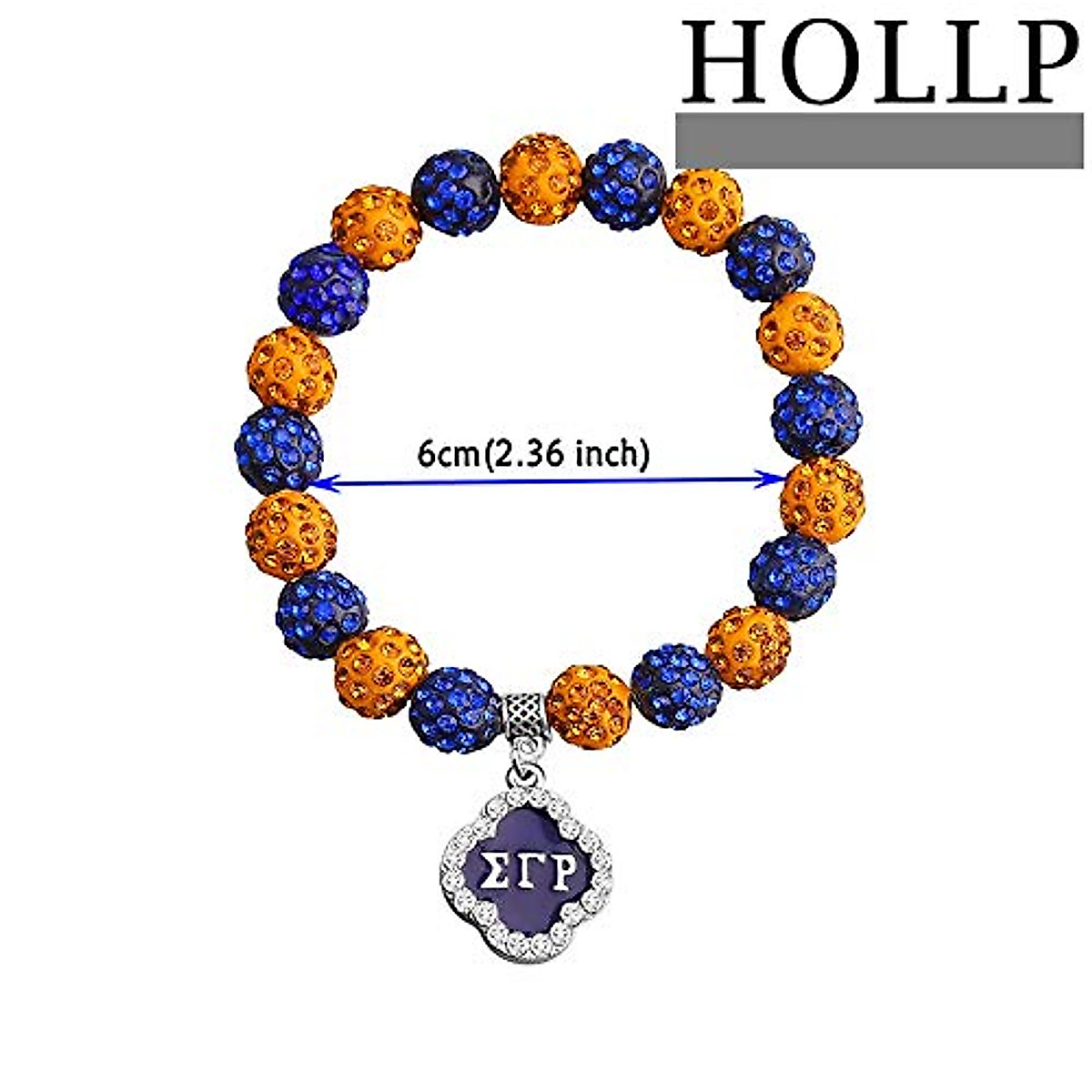 HOLLP 1922 Sorority Jewelry SGR Bracelet Crystal Beads Bracelet Inspired Greek Sorority Gift for Her (SGR Bracelet)