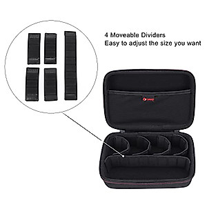 XANAD Hard Case for GoPro Hero 11/10 /9 / 8 / 7 / 6 / 5 / Hero (2018) or GoPro MAX Waterproof Digital Action Camera,Fit 8.5'' X 5.5'' X 2'' Camera ,with 4 Moveable Dividers