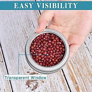 20 Pack 3.5 Ounce Metal Tin Cans, Round Empty Container Cans with Clear Top, Storage Cans Gift Case for Kitchen, Office, Candles, Candies, Arts & Crafts