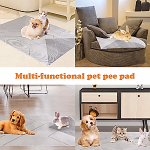 MUYG Guinea Pig Liners for Cage,39"×78" Washable Rabbit Cage Liner Reusable Small Animals Bedding Pads with Anti Slip Super Absorbent Mats for Ferrets Chinchillas Hamster Bunnies