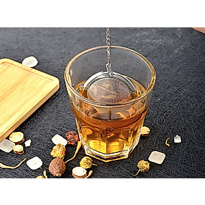 NSTagate Tea Infuser Loose Leaf Tea Steeper 7 Chakra Healing Crystal Tree Life Wire Wrapped Crescent Moon Pendant Tea Strainers for Loose Tea Natural Reiki Spiritual Quartz Gemstone Tea Ball